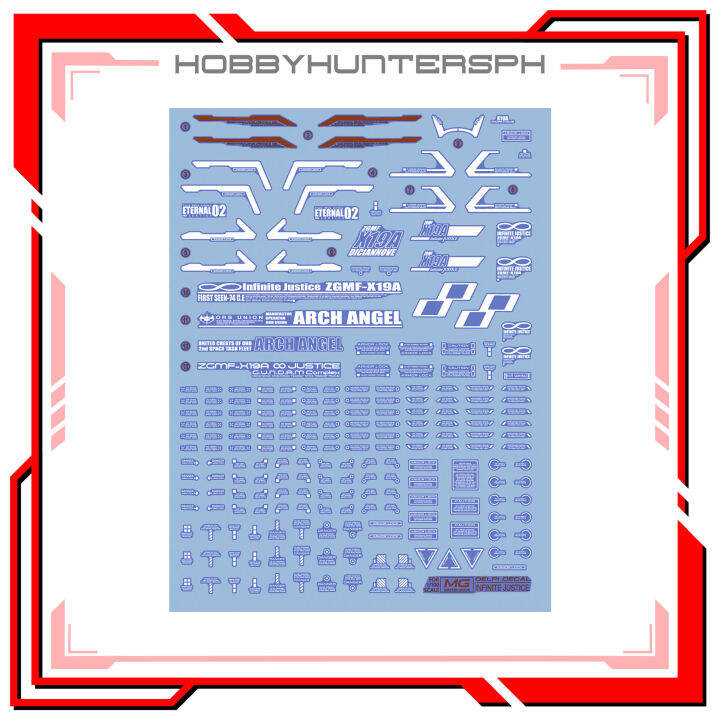 Delpi Decal: MG Infinite Justice Waterslide Decal | Lazada PH