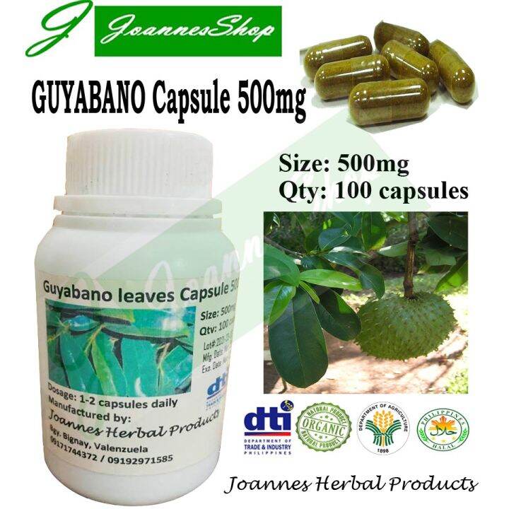 Guyabano capsule 500mg 100capsules | Lazada PH