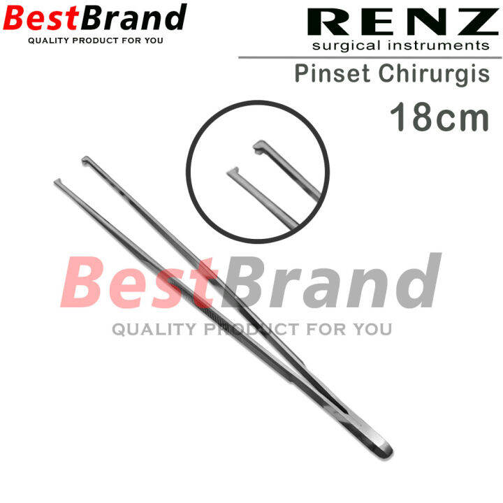 RENZ Pinset Chirugis Pinset Chirurgis Cirurgis Tissue Forcep 18 cm ...