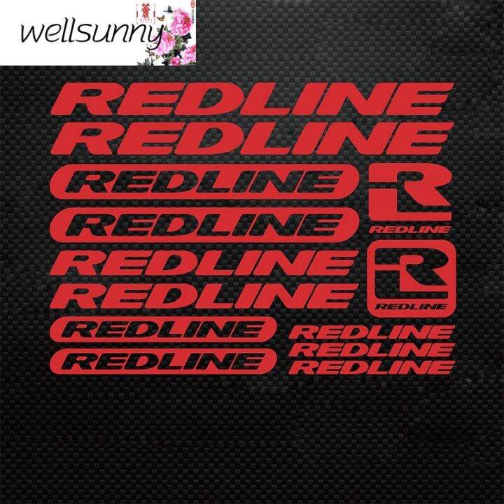 Wellsunny Modern Redline Bicycle Frame Vinyl Stickers Mountain Bike ...