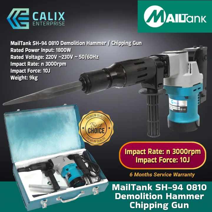 MailTank SH-94 0810 Demolition Hammer Chipping Gun with Case and ...