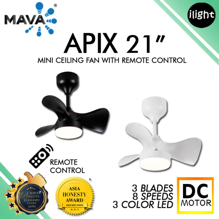 MAVA APIX 21 Inch DC MINI FAN WITH LED LIGHT INVERTER DC MOTOR 8 SPEED ...