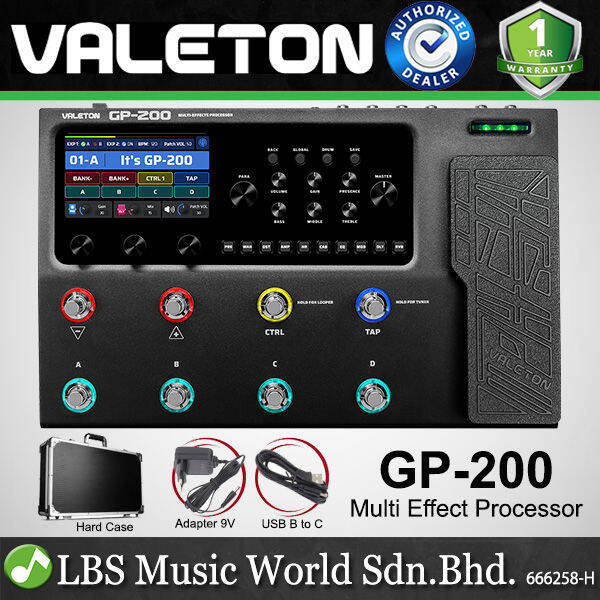 Valeton GP-200 Multi Effects Processor For Electric Guitar and Bass ...