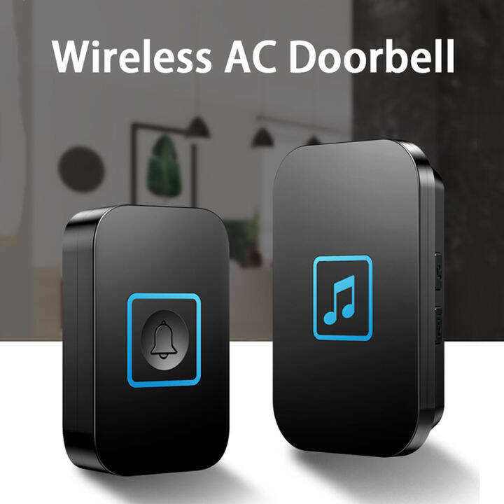 US Plug Waterproof Wireless Doorbell Intelligent Bell 300M Ranges for ...
