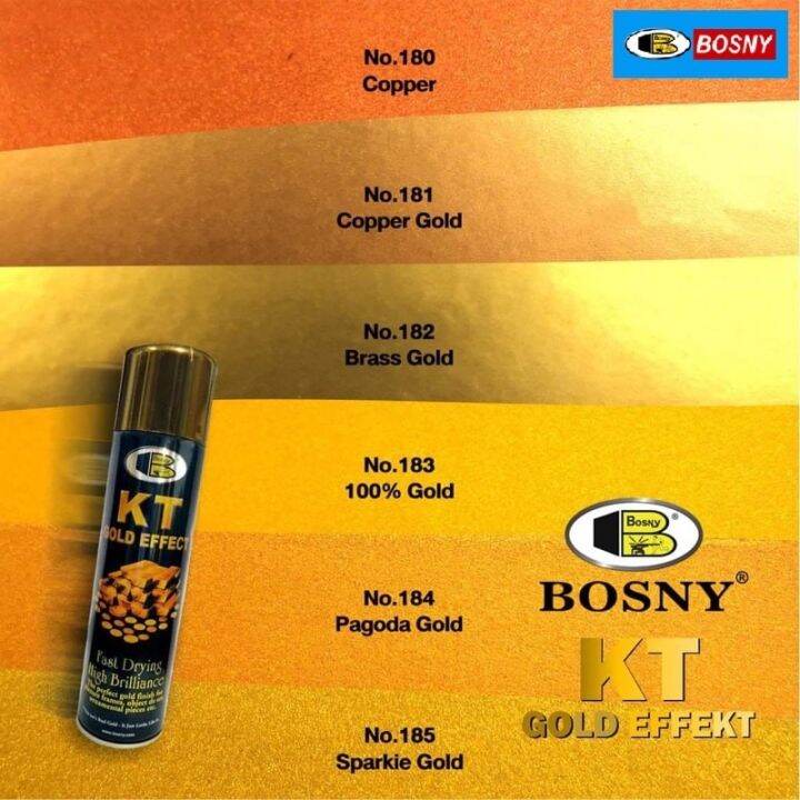 Bosny 18K KT Gold Effect Spray Paint | Lazada PH