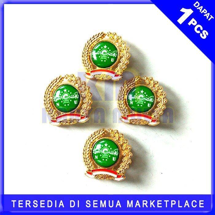 Pin Logo Nu Model Padi Dan Kapas - Pin Nahdlatul Ulama Warna Hijau Pin ...