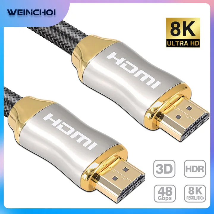3เมตร8พันสาย HDMI สายวิดีโอ G Old P Lated สำหรับ USB ฮับ PS5ทีวีกล่อง3D HDMI-เข้ากันได้ดิจิตอล ...