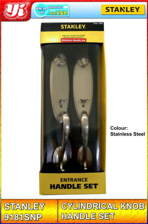 STANLEY H CYLINDRICAL KNOB HANDLE SET - STAINLESS STEEL 9181SNP | Lazada