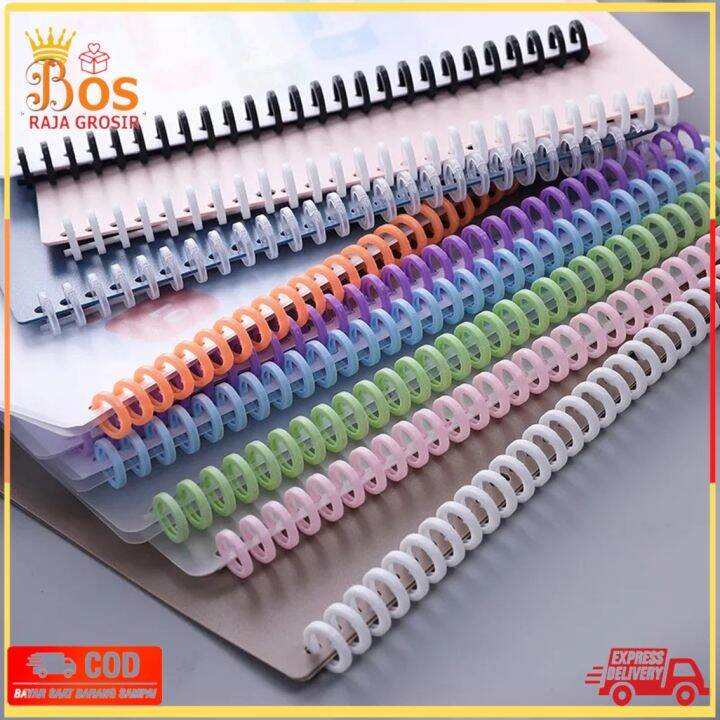 Ring Binder Plastik Spiral 30 Lubang DIY Spiral Binder Strip Lingkaran ...