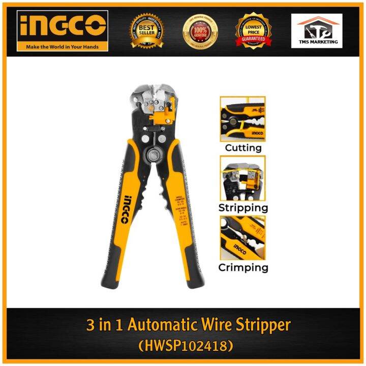 Ingco HWSP102418 3-in-1 Automatic Wire Stripper | Lazada PH