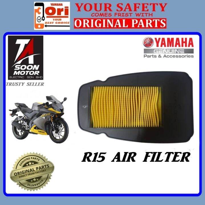 YAMAHA R15 / R15M / MT15 AIR FILTER ORIGINAL / AIR CLEANER ELEMENT ...
