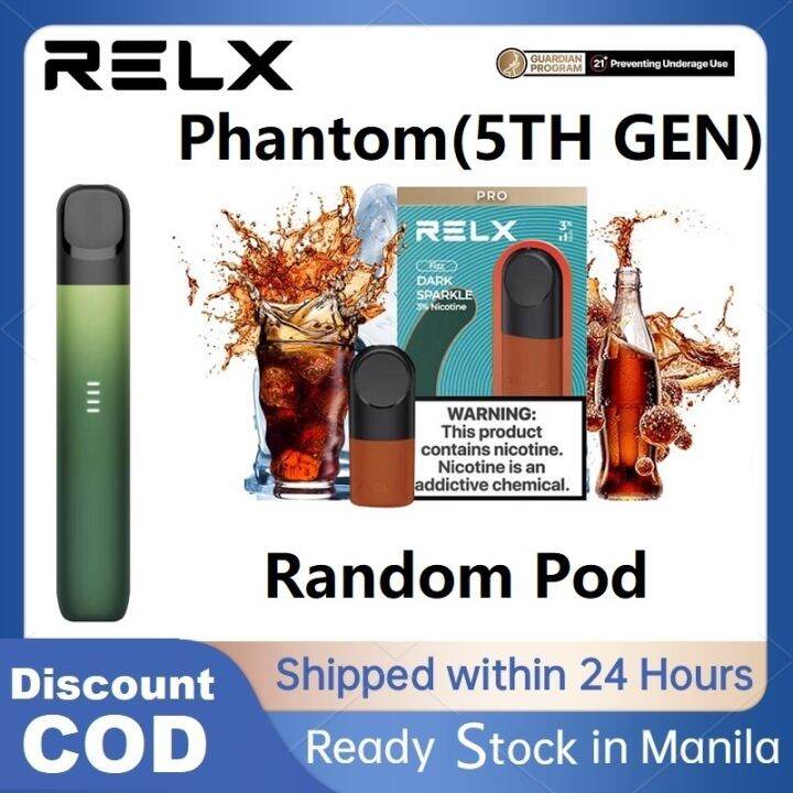 [Free pods ] Relx Phantom (5TH GEN) Device Kit FREE relx infinity pro ...
