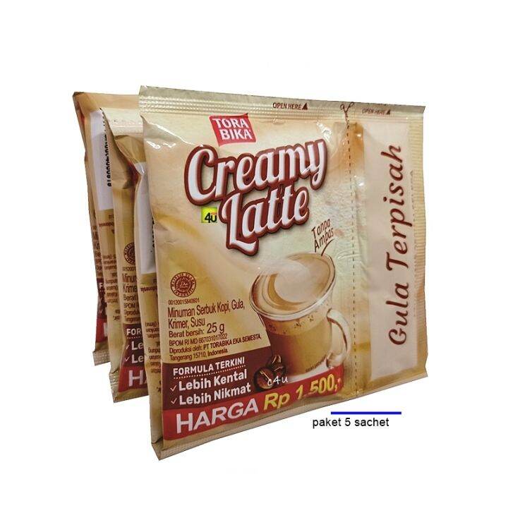 Torabika - CREAMY LATTE dengan Gula Terpisah - PAKET 5 SACHET | Lazada ...