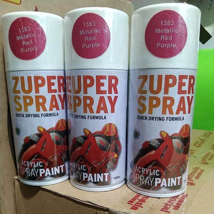 pilok pilox zuper spray metallic red purple 1383 150cc pink metallic ...