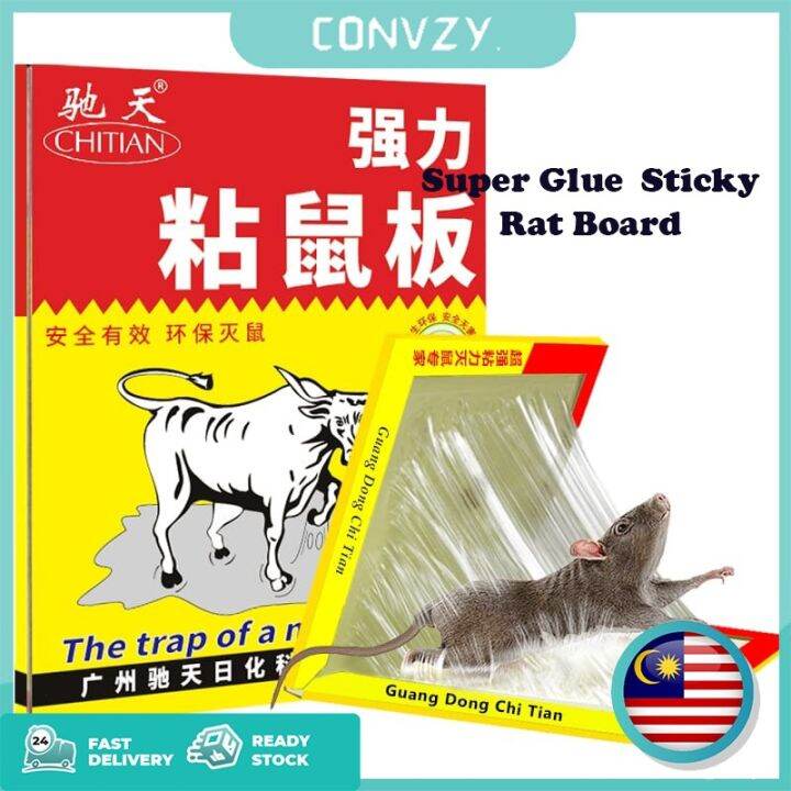 Tikus Papan Pelekat Mouse Catcher Trap Super Glue Rat Sticky Rat Board ...