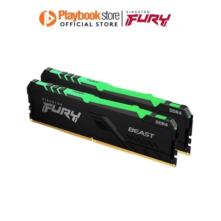 Kingston Fury Beast RGB 16Gb(2X8) 3600Mhz Ddr4 Cl17 Kit Of 2 Desktop Memory (Kf436C17Bbak2/16 ...