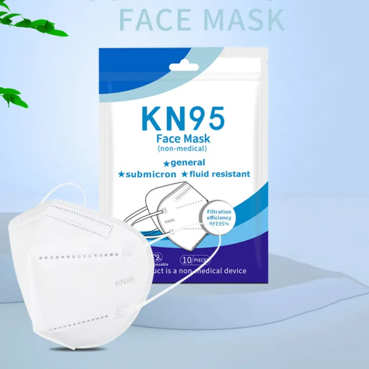 Individually Packed Kn95 Face Mask 10pcs In One Bag Adult Kids 5 Layered Filters White Black ...