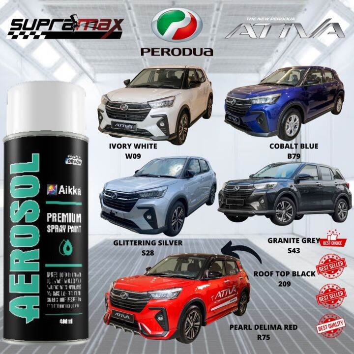 [PERODUA ATIVA Touch Up Paint All Colors] AIKKA DIY Aerosol Bottle 2k ...