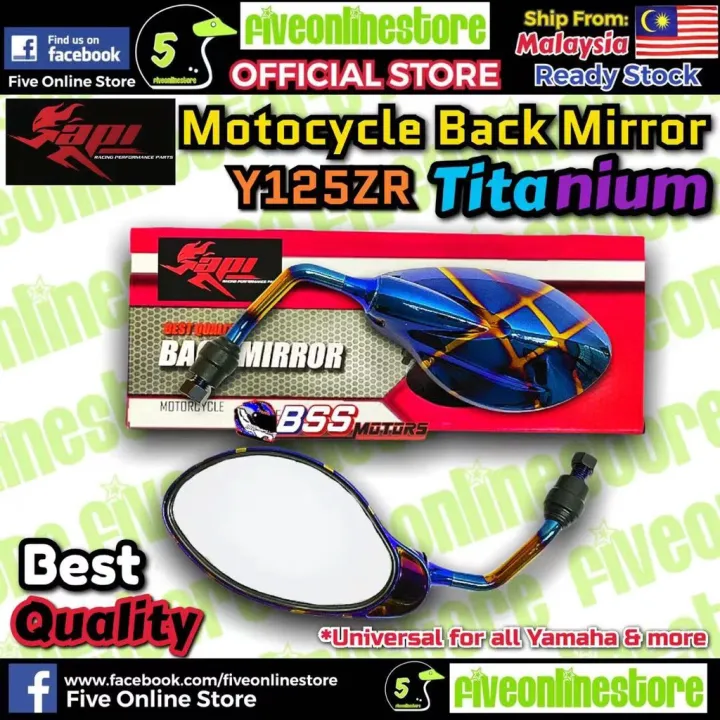 API Racing Titanium Blue Cutting Side Mirror Design Universal ORIGINAL ...