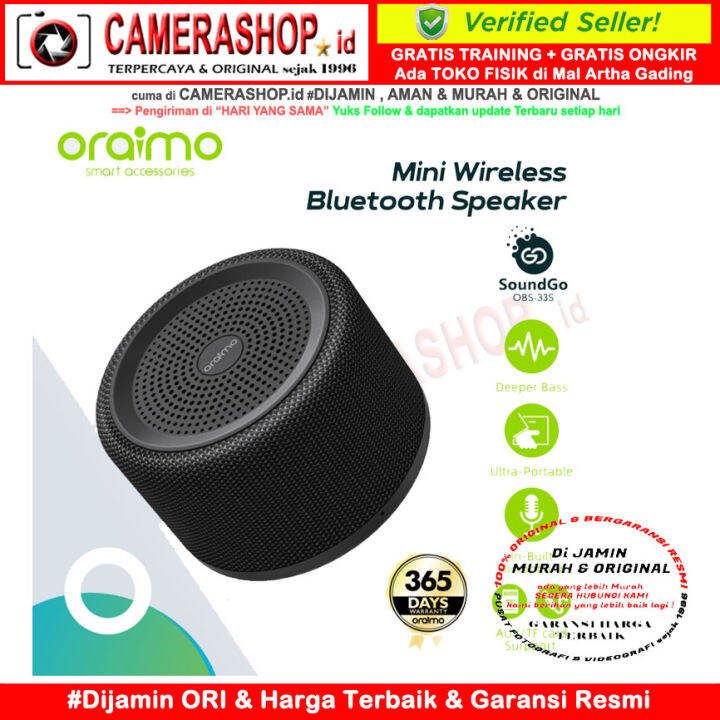 Oraimo Speaker Bluetooth / Wireless Obs-33S Oraimo Hitam Black | Lazada ...