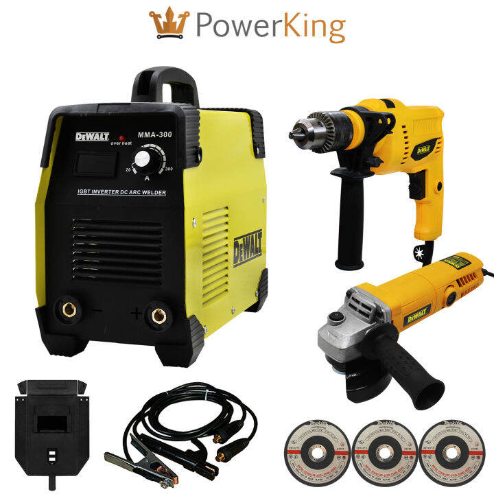 3in1 DeWALT MMA-300 Welding Machine + DeWALT Grinder and Drill | Lazada PH