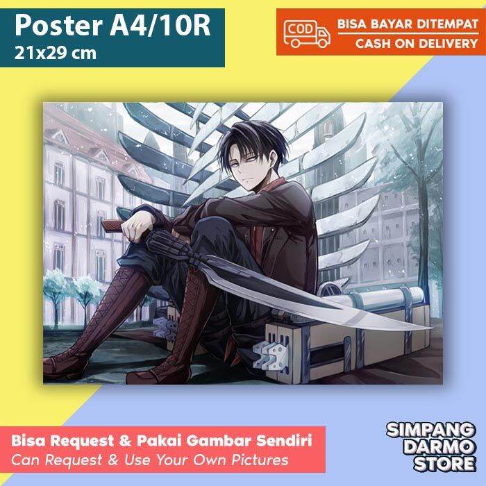 Poster Attack Of Titan Levi Mikasa Ackerman Eren Armin Zeke Erwin Hanji ...