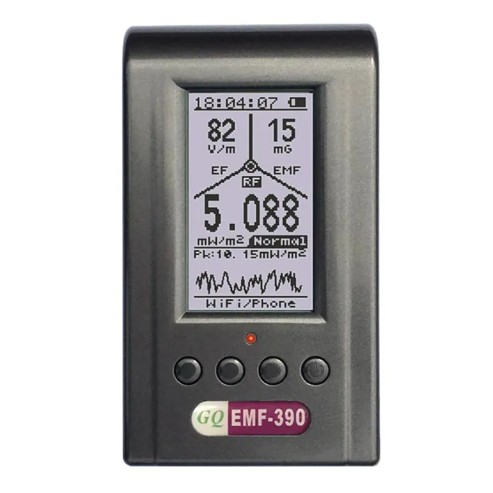 EMF Meter 390V2เครื่องตรวจจับรังสีแม่เหล็กไฟฟ้า3-In-1 RF EMF390สนาม ...