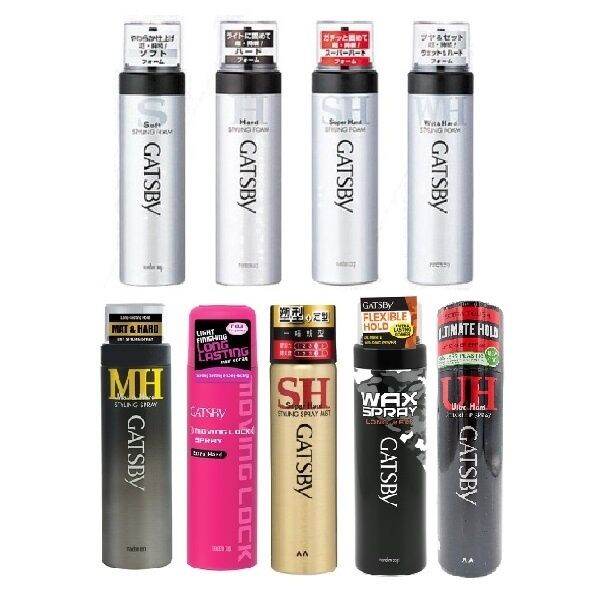 Gatsby Mandom Styling Foam 185g / Set & Keep Spray 180g / Wax Spray ...