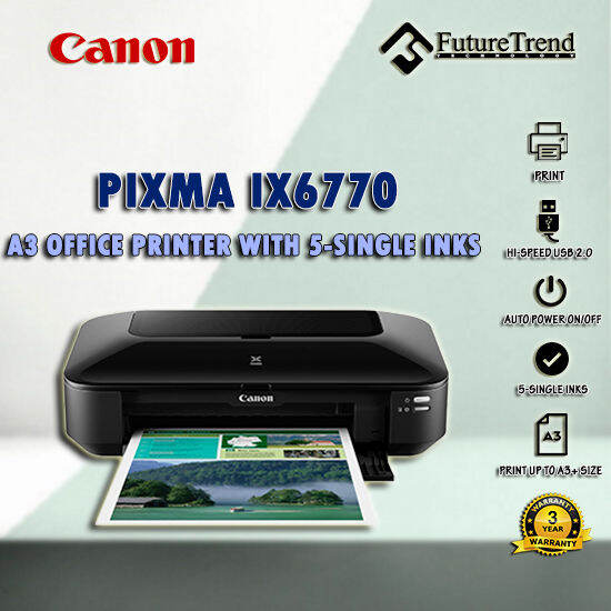 Canon Pixma IX6770 High Performance, Ultra-compact A3 Office Printer ...