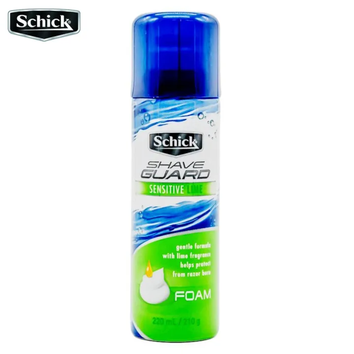 SCHICK Shave Guard Sensitive Lime Foam Razor Grooming Shaver Foam 220ml ...