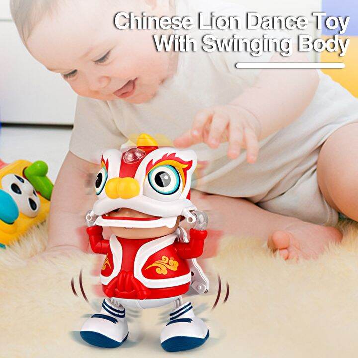 Bianyi Lion Dance Boy Toy with Eye and Hand Movements Dance Toy with ...