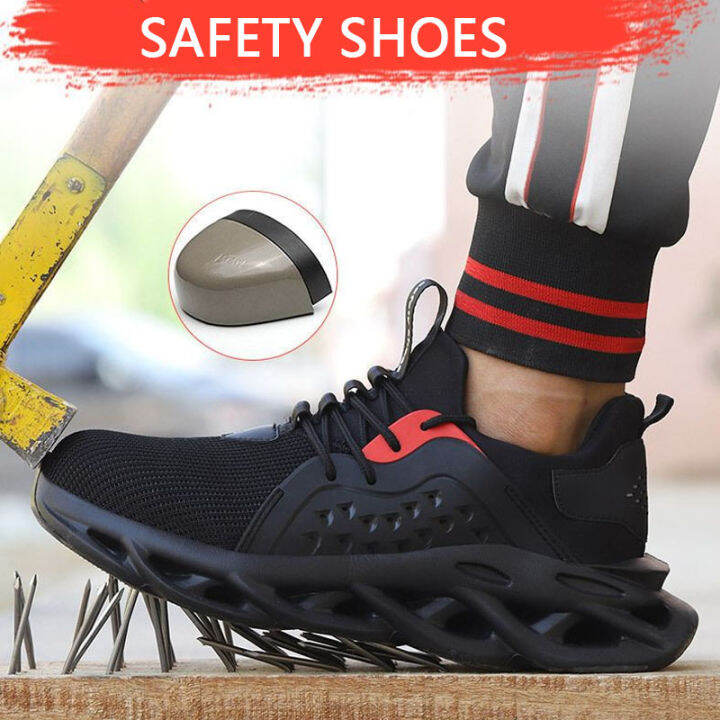 Ready Stock Safety shoes for men Steel Toe Boots Safety shoes for men king Anti puncture shoes ...