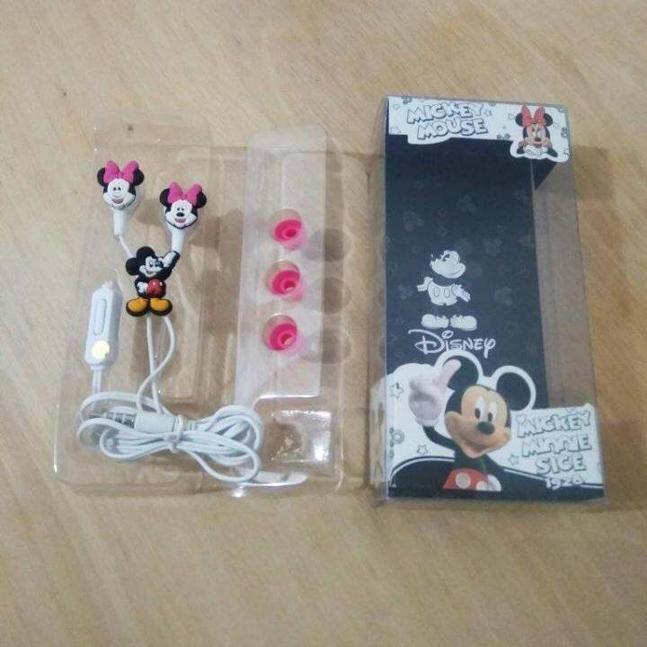 Earphone Handsfree Headset Cantik Karakter Mickey Mouse With Mic ...