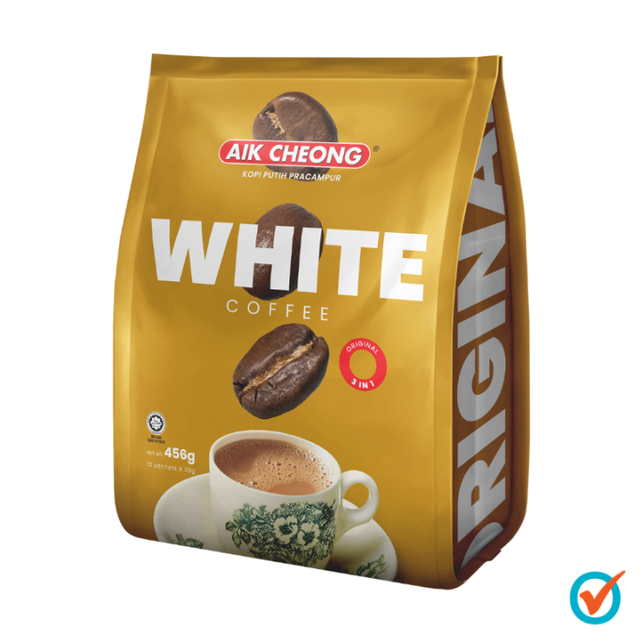 AIK CHEONG White Coffee Tarik 3in1 456g (38g x 12 sachets) - Original ...