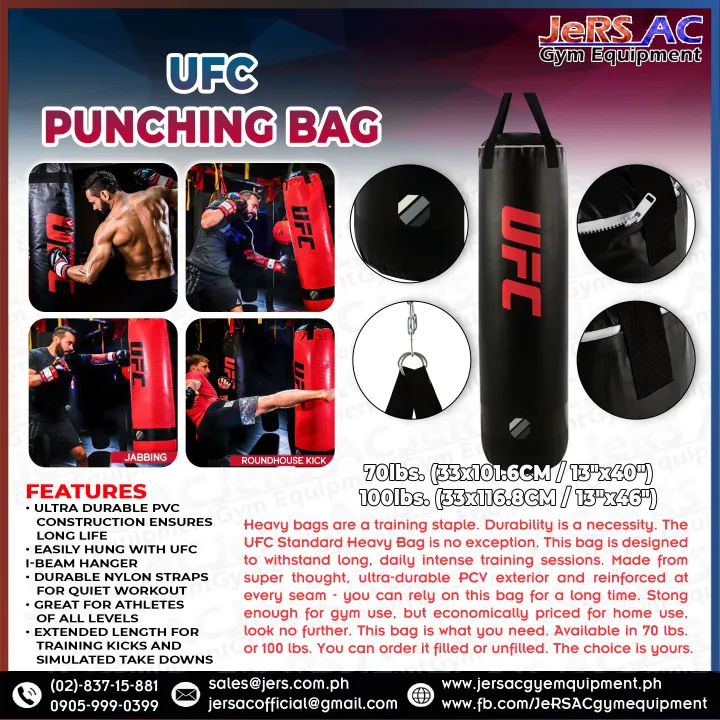 UFC Punching Bag (70lbs & 100lbs) Boxing, Martial Arts & MMA / Punching ...