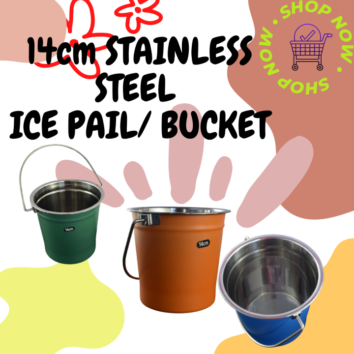 14cm STAINLESS STEEL ICE PAIL/BUCKKET | Lazada PH