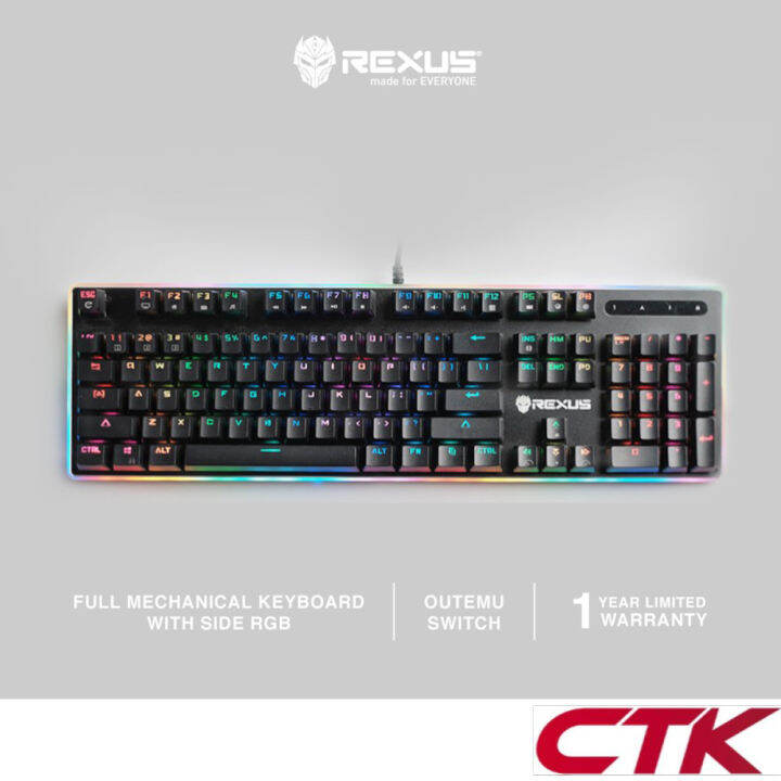 Rexus Keyboard Gaming MX10 RGB Mechanical Anti Ghost - RX-MX10 - Merah ...