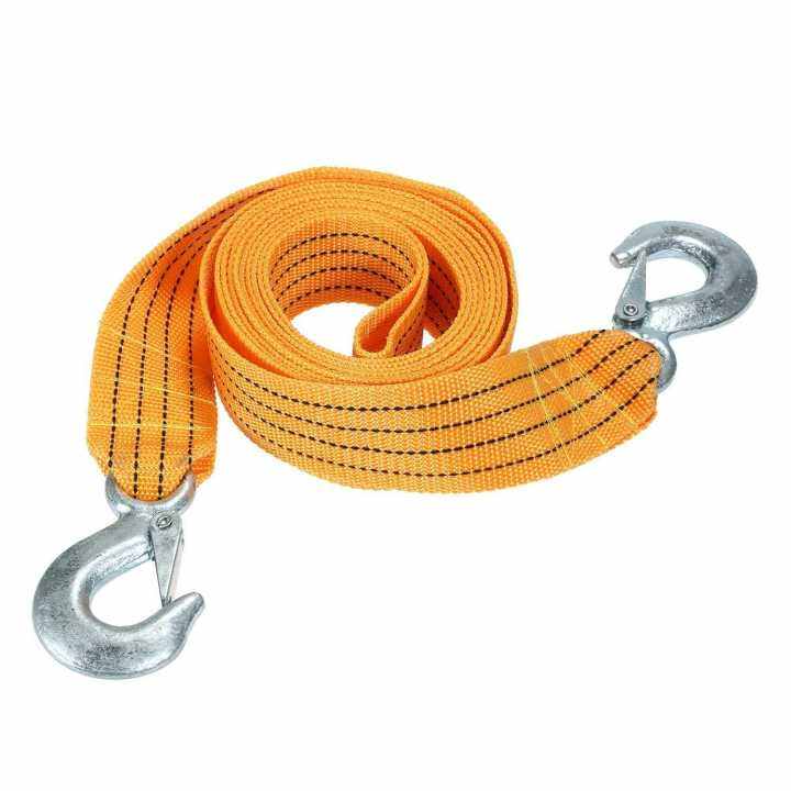 4M Tow Strap Rope 2 Hooks Tie Down Strap Strong ratchet Belt Luggage ...