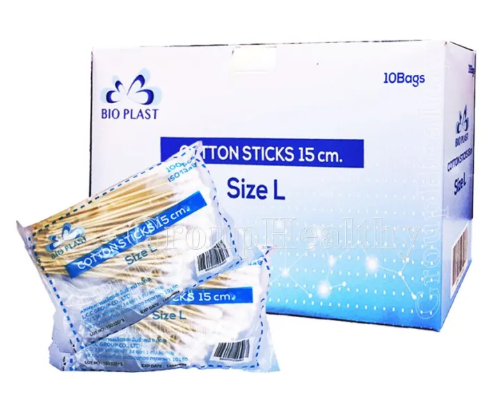 Cotton Stick BIO PLAST ไม้พันสำลี/สำลีพันก้าน ความยาว 6 เบอร์ L 100 ...