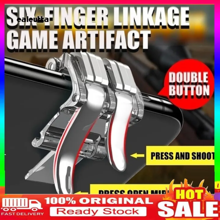 [LWF 2022] [ YXPJ J W6 2ชิ้นหกนิ้วเกมโทรศัพท์ทริกเกอร์ปุ่มยิงควบคุม ...