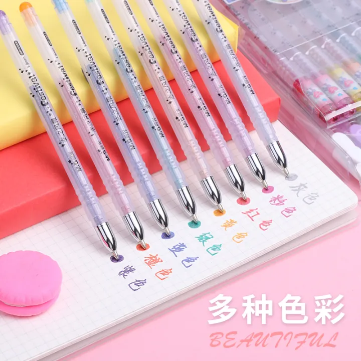 Morning light pen 1.0 pearlescent flash greeting card pen 0.8 color gel ...