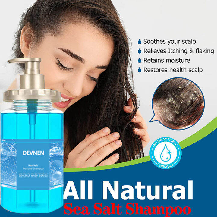 500ML Sea Salt Anti Dandruff Shampoo Amino Acid Shampoo For Scalp ...