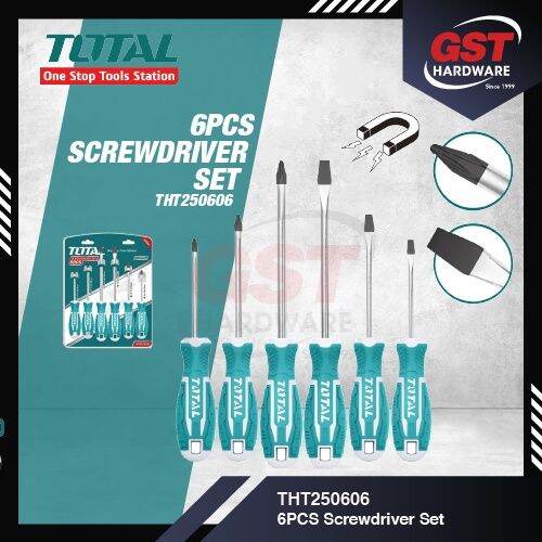 Total Screwdriver Set 6pcs Screw Driver Set Skru Driver Set Skrew ...