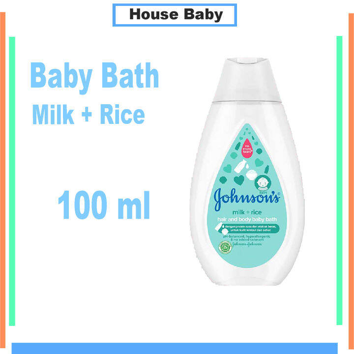 Johnson's Baby Bath Hair & Body Milk+Rice 100ml Botol - Sabun Mandi Dan ...