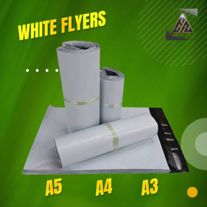 (100 Pieces) Courier Bag / Plastic Bag / Parcels (White) | Lazada