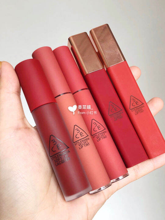 Korea 3CE cloud matte velvet lip glaze mousse BEARBERRY rust red ...