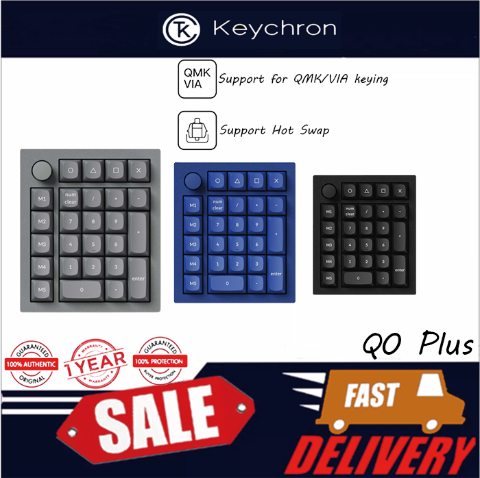 Keychron Q0 Plus QMK แผ่นตัวเลขที่กำหนดเอง27คีย์ RGB Backlight | Lazada.co.th
