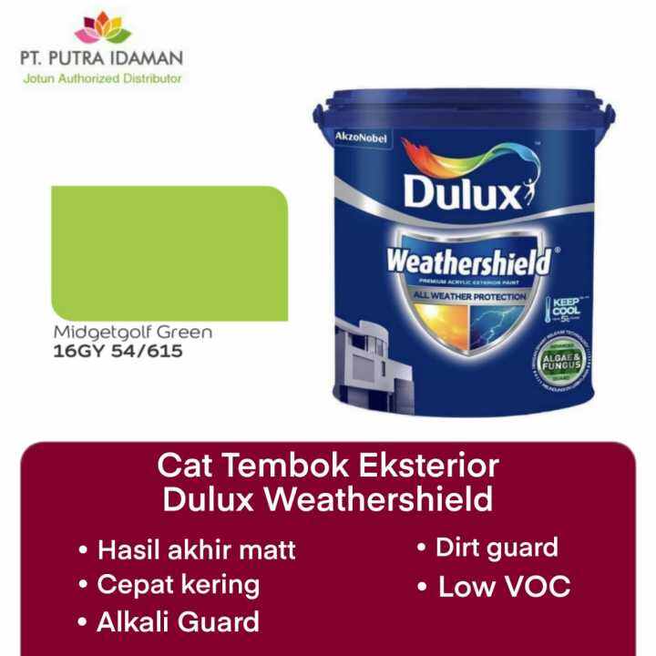 DULUX WEATHERSHIELD EXTERIOR - MIDGETGOLF GREEN 16GY 54/615 Tinting ...
