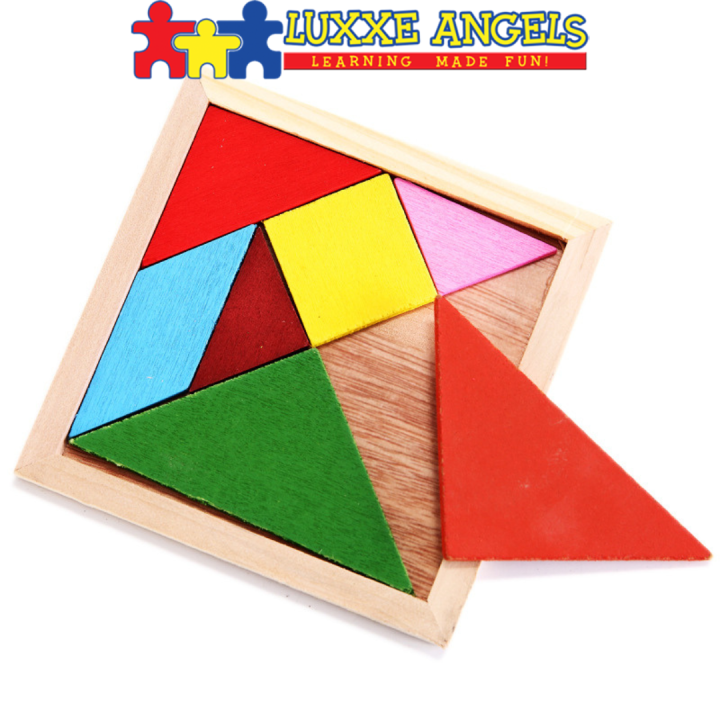 Luxxe Angels 20 x 20 cm 7 pcs Tangram Jigsaw Puzzle cm educational Fun ...