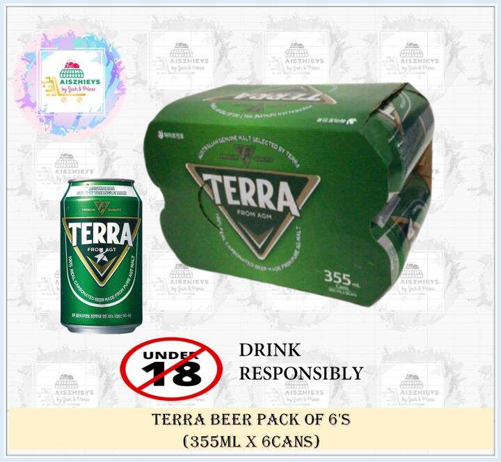 Terra Korean Beer 6pcs/pack (355mlx6cans | Lazada PH